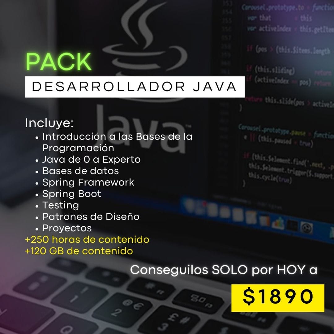 Pack Programacion Java | CursosDigitales